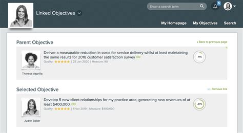 linking to another objective objectivemanager help