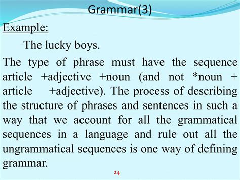 Morphology Grammar Ppt