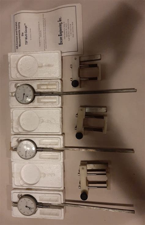 3 Calibration Dial Indicators Used To Register And Level Press
