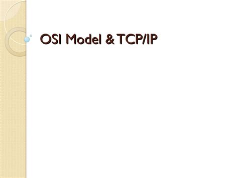 Computer Networks Tcp Ip Reference Model Ppt