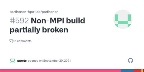 Non Mpi Build Partially Broken Issue Parthenon Hpc Lab Parthenon Github