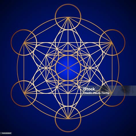 Gold Metatron Merkabah Sacred Geometry Stock Illustration Download