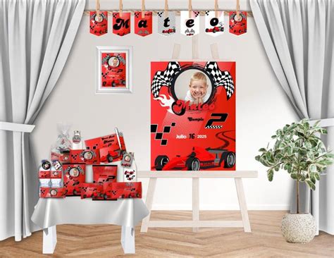 Mini Oreo Wrapper Red Formula 1 Car Birthday Party Personalized Oreo Label Mini Chips Ahoy