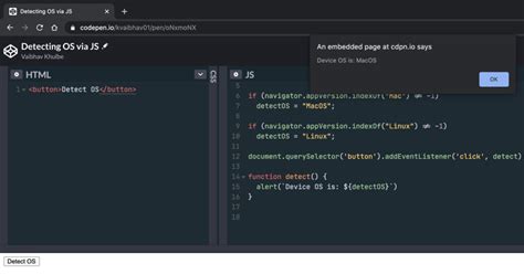 Get Os Details From The Webpage In Javascript 👷‍♂️ Dev Community