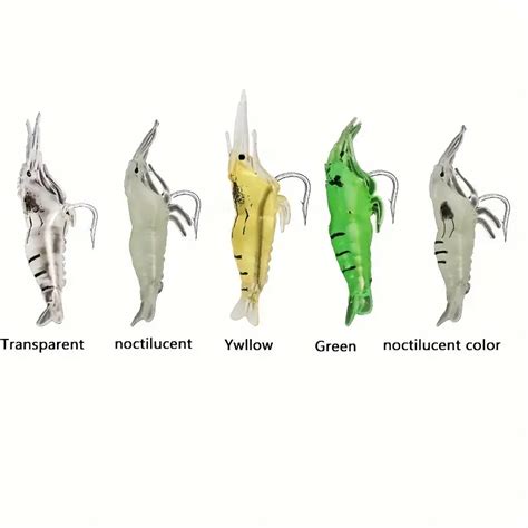 Luminous Imitation Soft Bait Hook Soft Shrimp Soft Worm Luya Temu