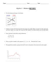 Algebra Midterm REVIEW Pdf Name Class Date Algebra Midterm REVIEW Give