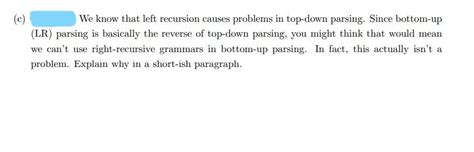 Solved 5 Right Recursion A Grammar Is Right Recursive If A