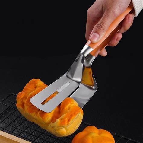 Badu Bg Многоцветни щипки за барбекю от неръждаема стомана Куха пържола Скоба за хляб Скоба за