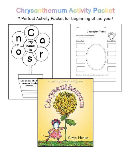 Chrysanthemum Activity Packet Back To School Classroom Environment