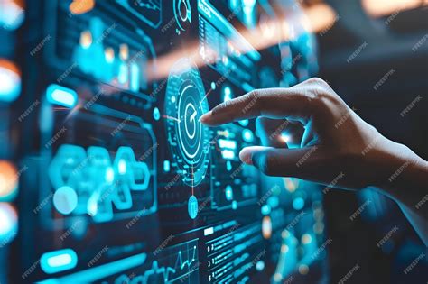 Premium Photo Futuristic Digital Interface Showcasing Cuttingedge Technology And Data