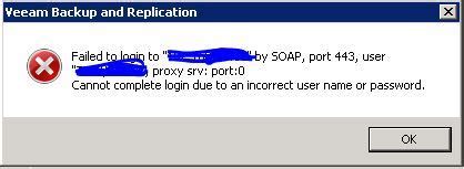 VEEAM Backup And Replication Console Error Message Data Storage Backup Recovery