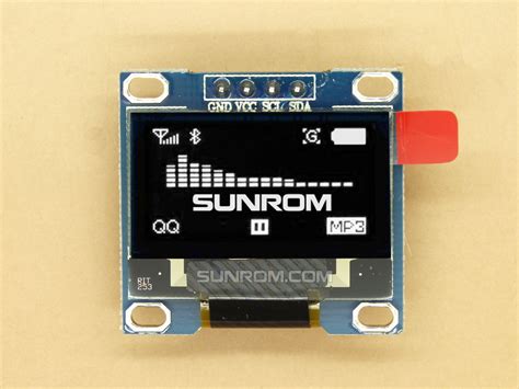 Oled Display Board 096 128x64 White I2c 4 Pins Ssd1306 5535