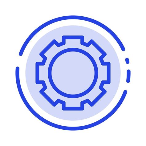 Gear Setting Instagram Blue Dotted Line Line Icon 19103798 Vector Art At Vecteezy