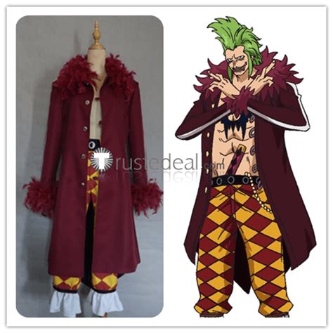 One Piece Barto Club Captain Bartolomeo The Cannibal Red Cosplay Costume
