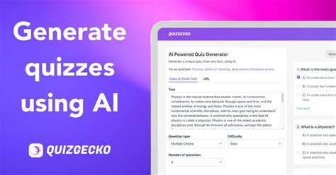i made an ai tool to generate quiz questions from text urls and files