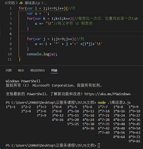 javascript实现九九乘法表（四种方法） 个人文章 segmentfault 思否