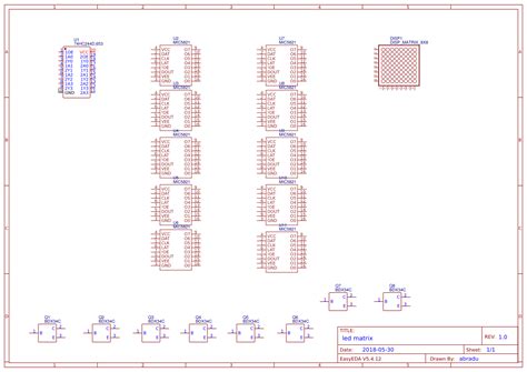 LED Matrix Display EasyEDA Open Source Hardware Lab