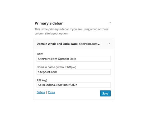 Building A Domain Whois And Social Data Wordpress Widget Sitepoint