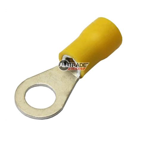Yellow Ring Crimp Terminals All Sizes 4 3mm 13 0mm High Quality Alltrade Direct