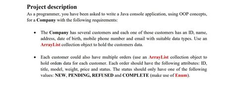 Solved Project Description As A Programmer You Have Been