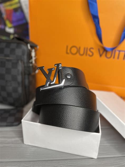 Ремень Louis Vuitton черный с серебристой пряжкой | Мужской стильный ...