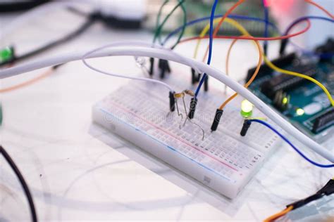 Breadboard And Microcontroller With Circuit And Light Sensor ST Stock Photo Image Of Computer