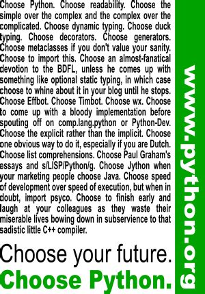 Choose Python T Shirts Tassen Etc