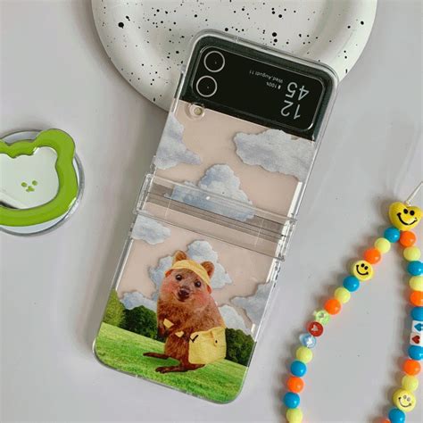 자체제작 힌지보호 나들이비버케이스 갤럭시 Z플립3 4 스트랩 케이스 에이블리