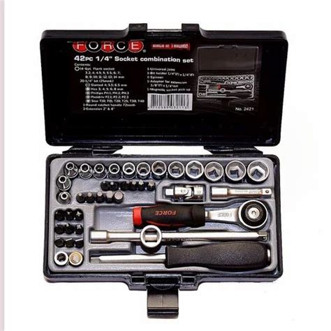 Stainless Steel Force Socket Set 2421 1 4 Inch 42pcs Socket Set At