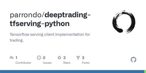 Github Parrondodeeptrading Tfserving Python Tensorflow Serving