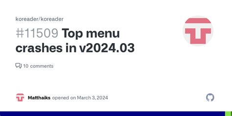 Top Menu Crashes In V202403 · Issue 11509 · Koreaderkoreader · Github