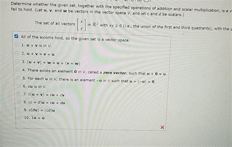 Solved Determine Whether The Given Set Together With The