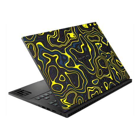 Neon Lava Contours Hp Omen Gaming 16 Laptop Skin