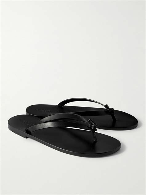 Saint Laurent Leather Sandals Black Saint Laurent