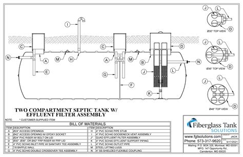 Septic 2 Compartment W Duplex Effluent Filters
