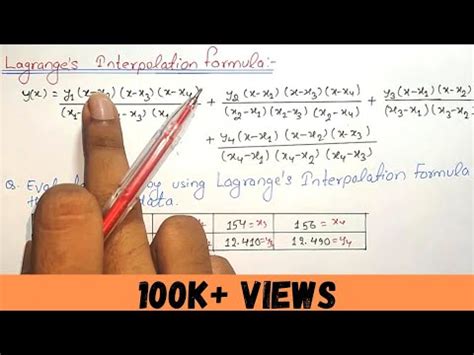 Lagrange interpolation method || Lagrange's interpolation formula - YouTube