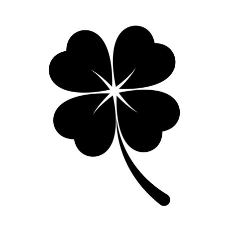 Four Leaf Clover Silhouette Icon Vector 34371258 Vector Art At Vecteezy