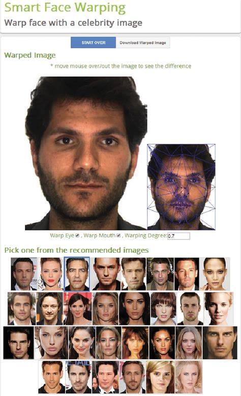 A Screenshot Of Our Web Based Smart Face Morphing System The Image On Download Scientific