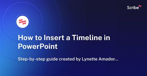 How To Insert A Timeline In Powerpoint Scribe
