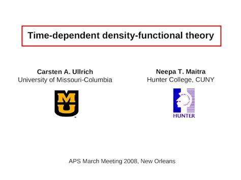 Ppt Time Dependent Density Functional Theory Dokumen Tips