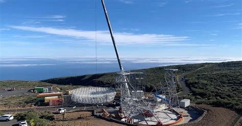 the installation of lst 4 dish structure begins shaping the northern