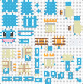 Small Squirtle Fuse Bead Pattern Kandi Pad Kandi Patterns Fuse