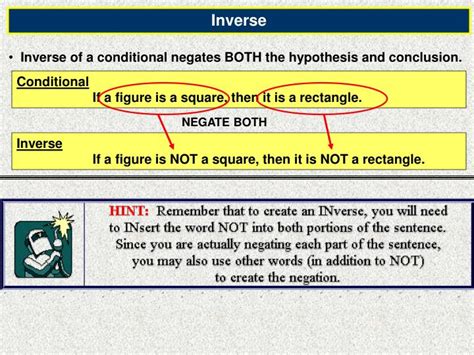 Ppt Objectives Write The Inverse And Contrapositive Of Conditional Statements Powerpoint