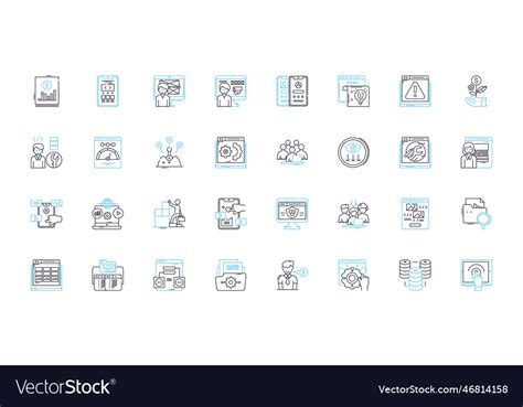 Mobile Development Linear Icons Set Android Ios Vector Image