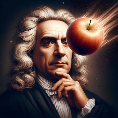 Premium Photo Isaac Newton Formulating The Theory Of Gravity 5
