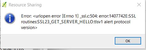 Qgis Resource Sharing Urlopen Error Geographic Information Systems