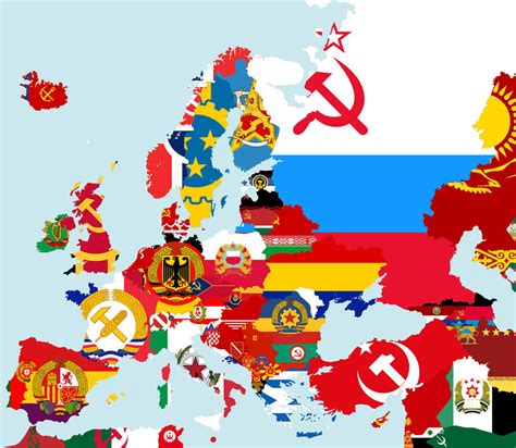 Flag Map Of Europe Communist Socialist By Guilhermealmeida095 On Deviantart