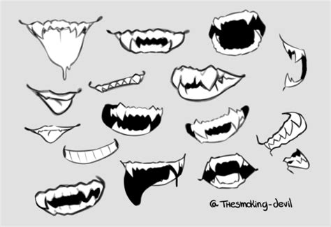 Fang Reference Drawings Tongue Out Ref Forked Tongue Drawing