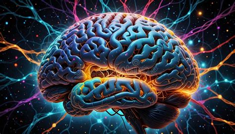 Brain And Neural Network A Visual Representation Of Intelligence And Cognitive Processes Stock