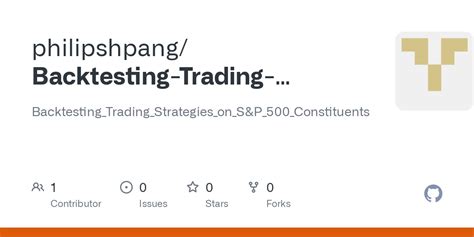 Github Philipshpangbacktesting Trading Strategies On Sp 500